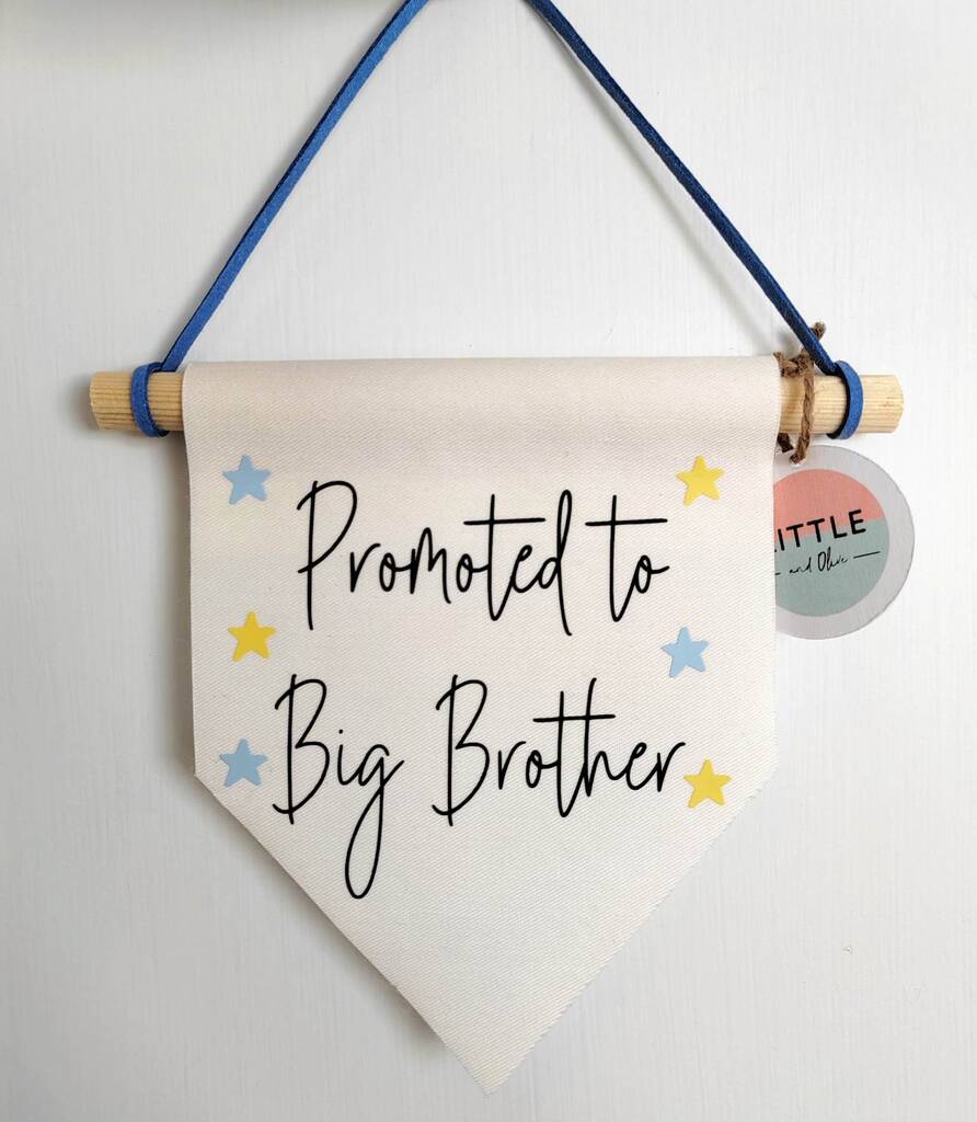 New Big Brother Gift Box Pennant Flag By Beatrice & Barley