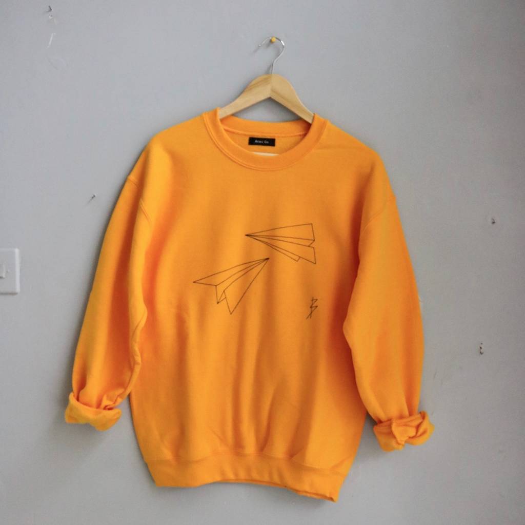 origami paper plane sweatshirt by acies co | notonthehighstreet.com