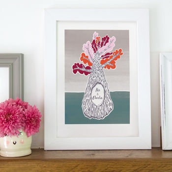 personalised tree trunk print by claire close | notonthehighstreet.com