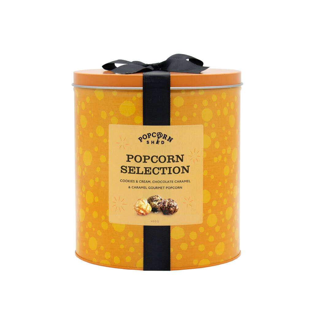 Gourmet Popcorn Selection Gift Tin By Popcorn Shed | notonthehighstreet.com