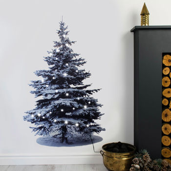 Christmas Tree Wall Sticker With Lights By Nutmeg Wall Stickers ...