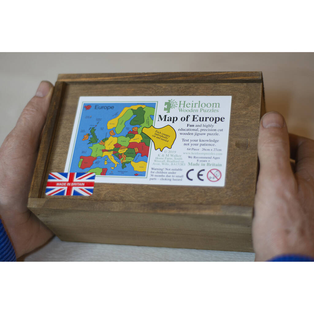 Countries Of Europe Wooden Jigsaw Puzzle By Heirloom Puzzles ...