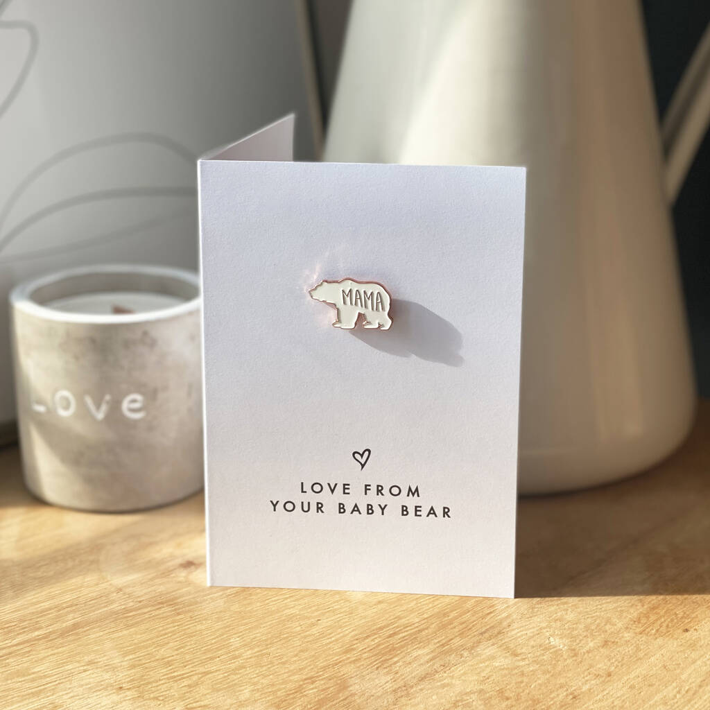 Mama Bear And Baby Bear Enamel Pin Card By Jodie Gaul ...