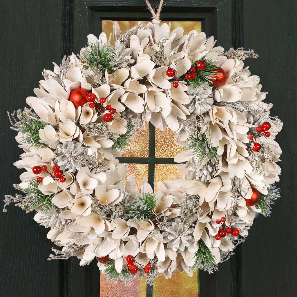 Winter Snowdrops Large Christmas Door Wreath By Dibor ...
