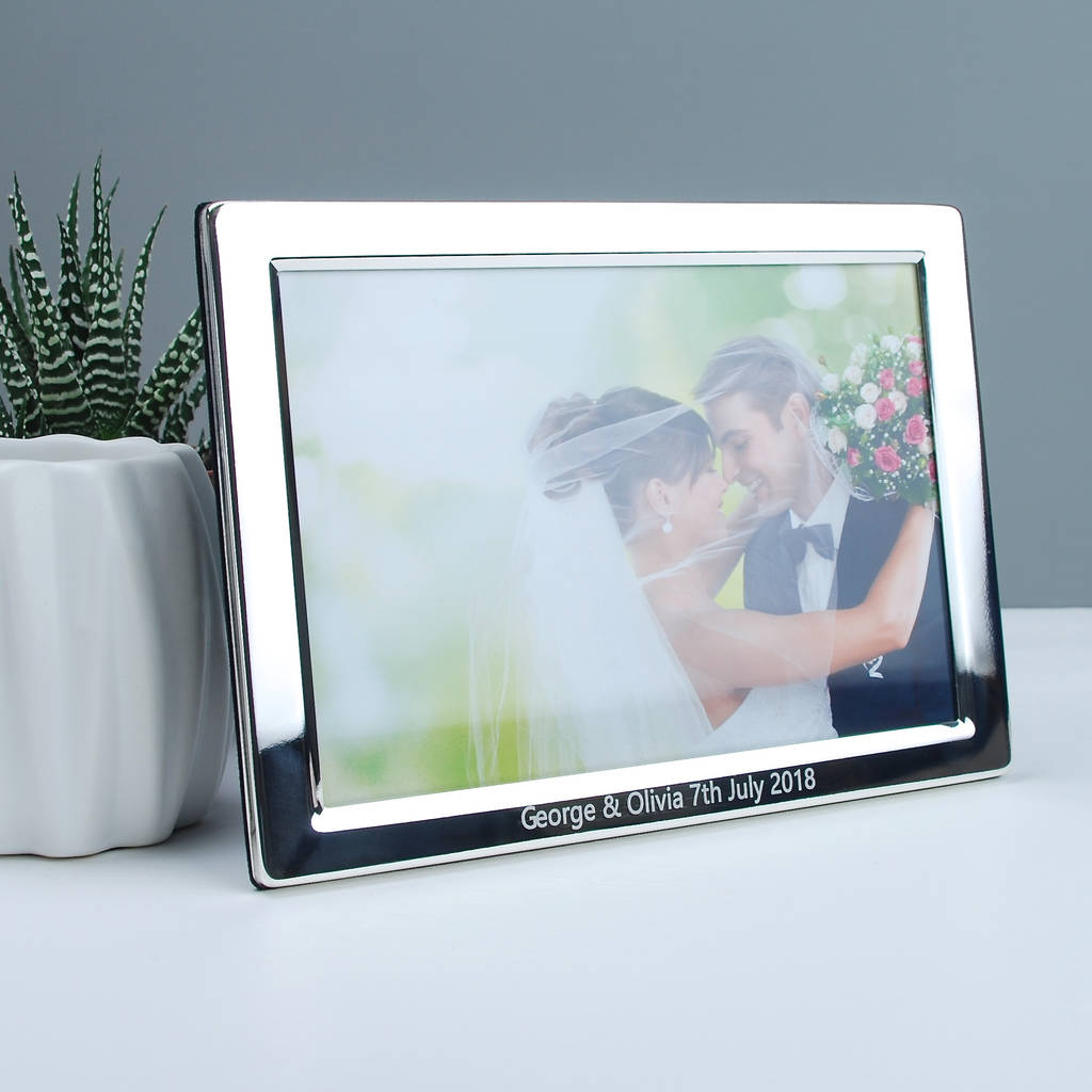 personalised silver plated photo frame by penelopetom ...