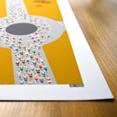 Peloton Roundabout Cycling Art Poster By Gumo | notonthehighstreet.com