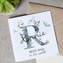 Dad Birthday Initial Watercolour Card By Vintage Designs Reborn