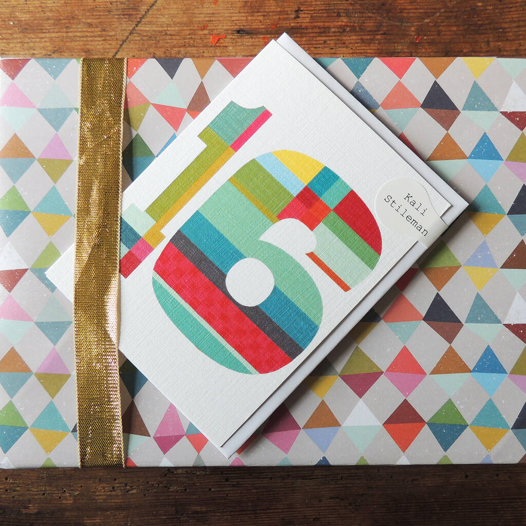Mini Number Sixteen Card By Kali Stileman Publishing