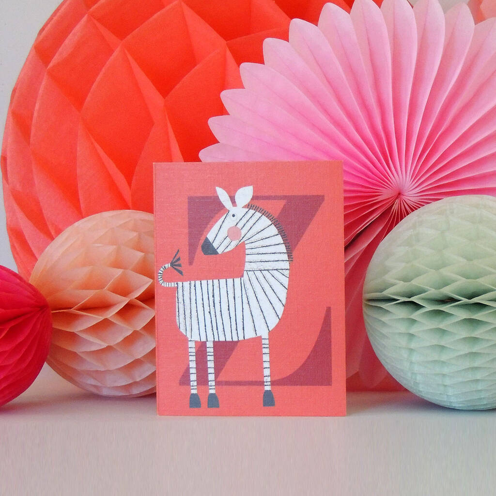 Mini Z For Zebra Card By Kali Stileman Publishing | notonthehighstreet.com