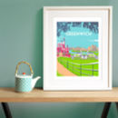 greenwich screen print by red faces prints | notonthehighstreet.com