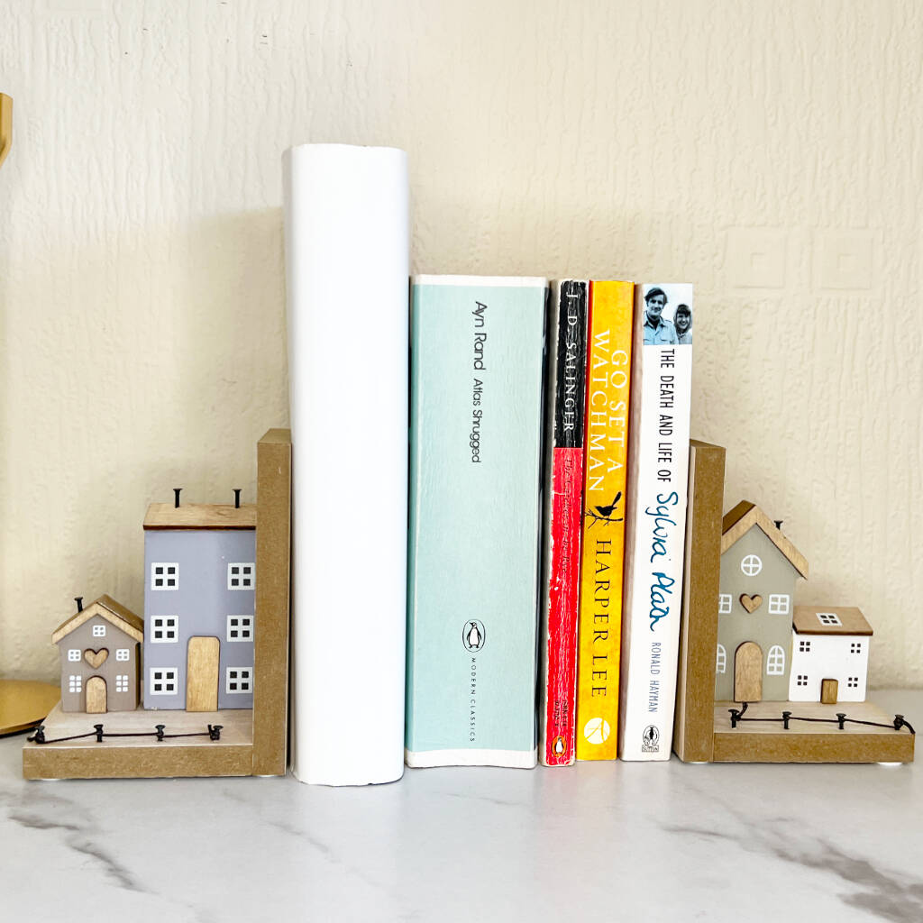 Amsterdam House Style Wooden Bookend Pair By The Happy Place ...