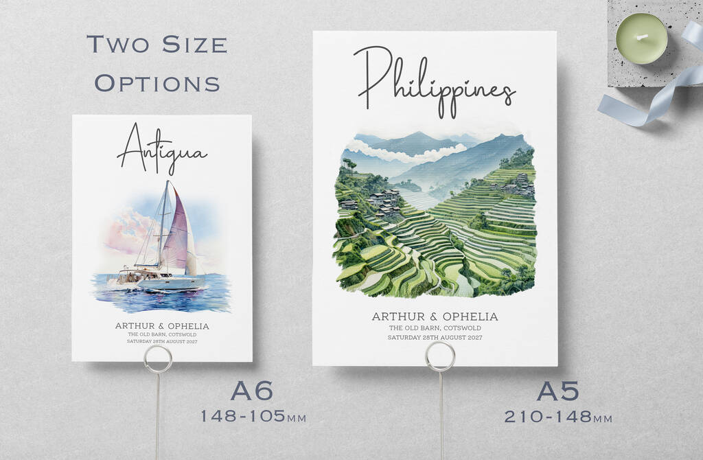 Wedding Table Names With Destination Icons By Ottie Design ...