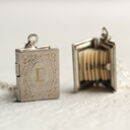 Silver Victorian Book Locket Personalised Gift By Silk Purse, Sow's Ear ...