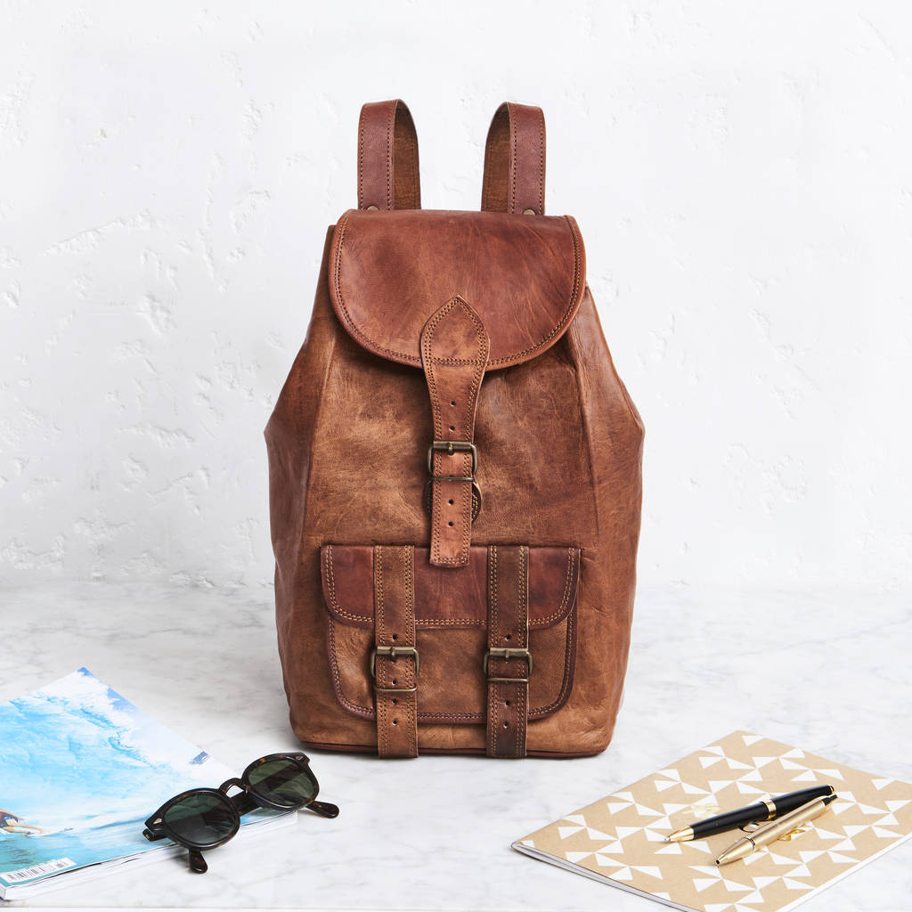 leather backpack by vida vida | notonthehighstreet.com