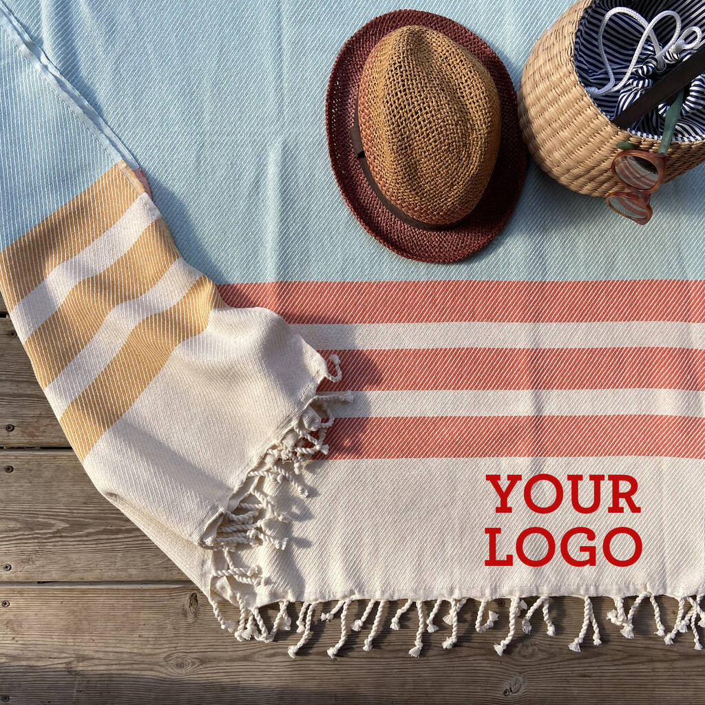 Personalised Cotton Larger Beach Towel, Shawl By Living Roots ...