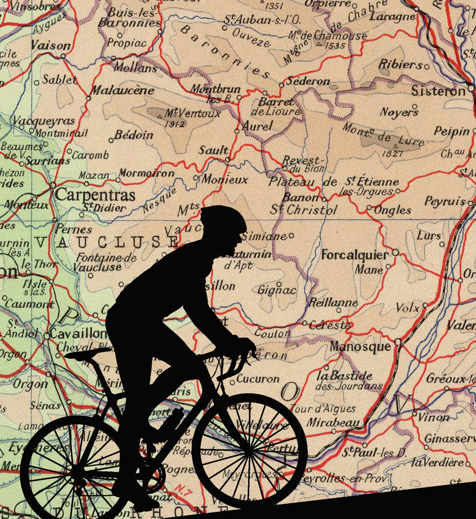 personalised cycling map print by atlas & i | notonthehighstreet.com