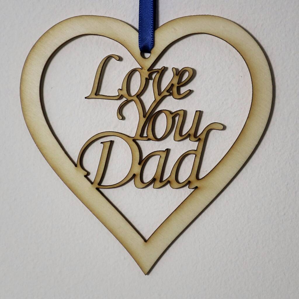 Love You Dad Father's Day Card With Woodcut Keepsake By For Me & For ...
