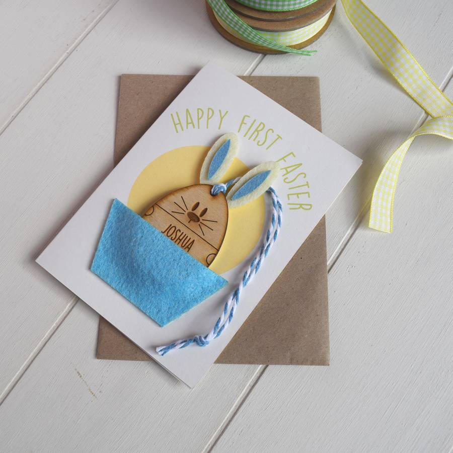 personalised boy's first easter decoration card by just toppers ...