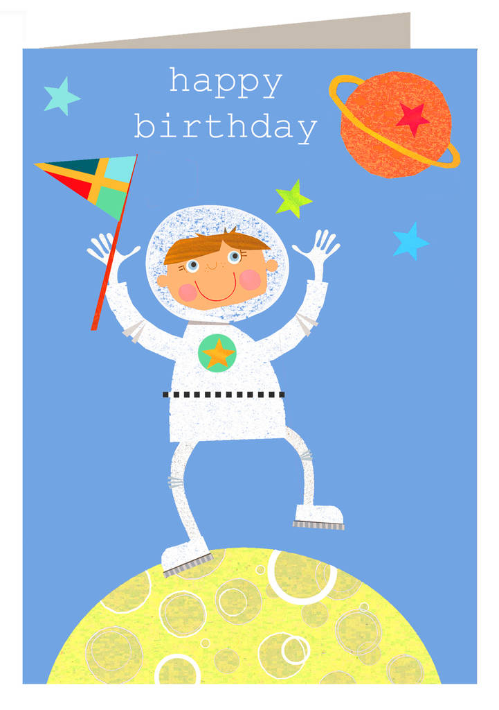 Spaceman Birthday Card By Kali Stileman Publishing | notonthehighstreet.com