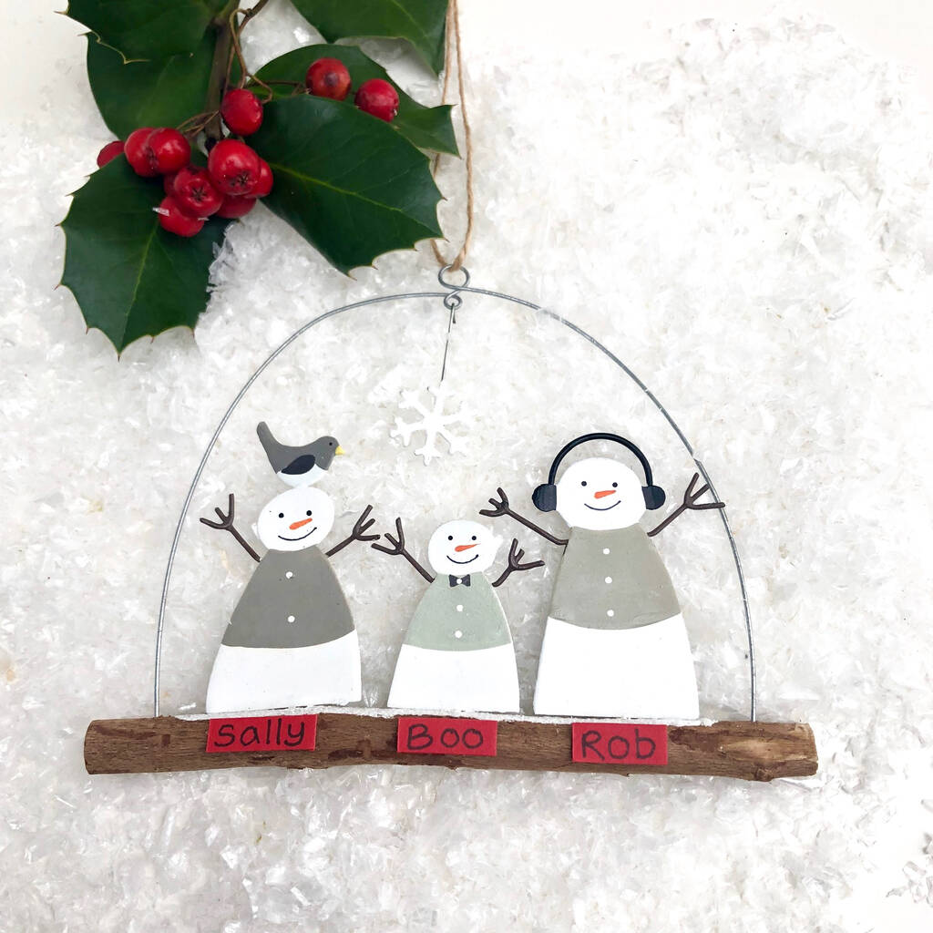 Family Of Three Snowmen By Pink Pineapple Home & Gifts ...