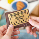 Personalised Golden Ticket Gift Voucher Wallet Keepsake By Ellie Ellie ...