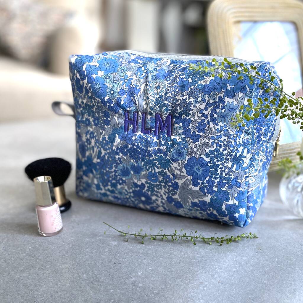 Liberty Print Wash Bag Personalised Embroidered By Undercover ...