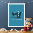 Personalised Sewing Machine Print By Jane Farnham | notonthehighstreet.com