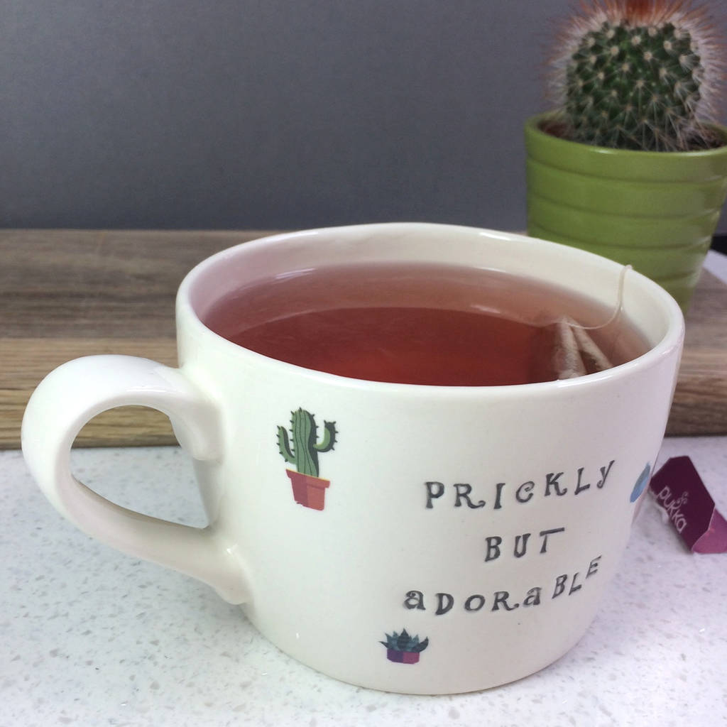prickly but adorable handmade earthenware cactus cup by gilbert and ...