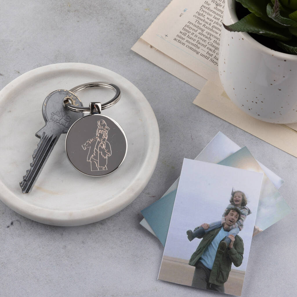 Personalised Photo Engraved Keyring For Him By Twenty-Seven