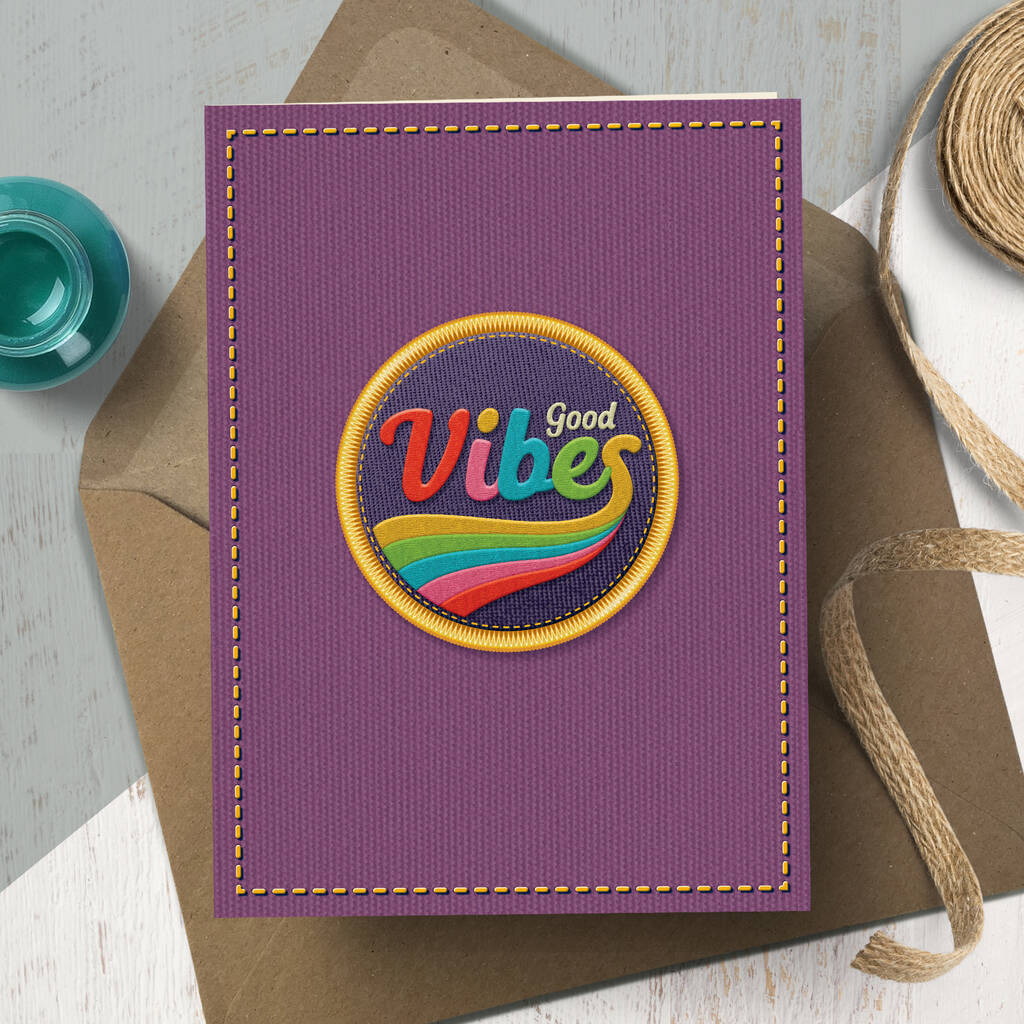 'good Vibes' Friendship And Support Card By The Typecast Gallery ...
