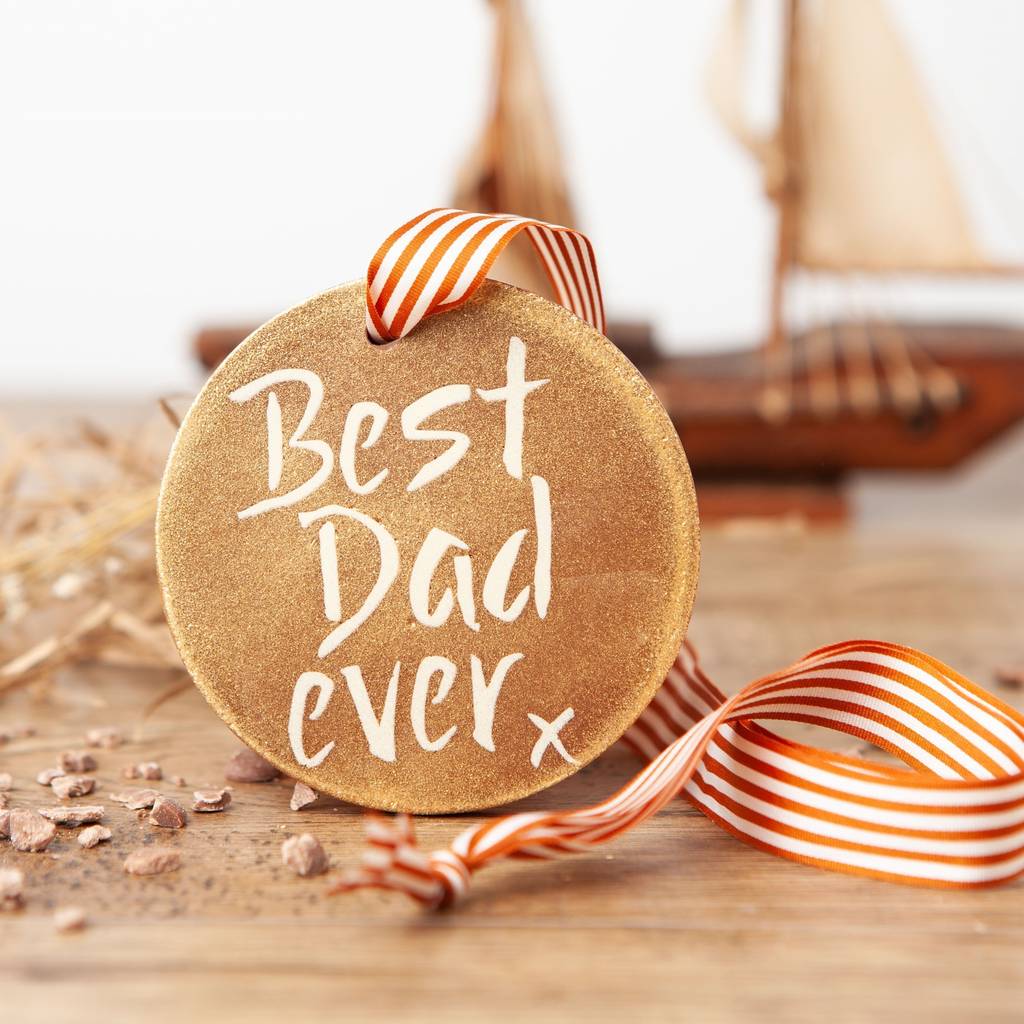 'best dad ever' father's day chocolate gold medal by bagstock & bumble ...