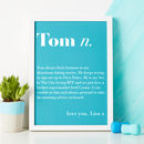 Personalised Name Dictionary Print By Coconutgrass | notonthehighstreet.com