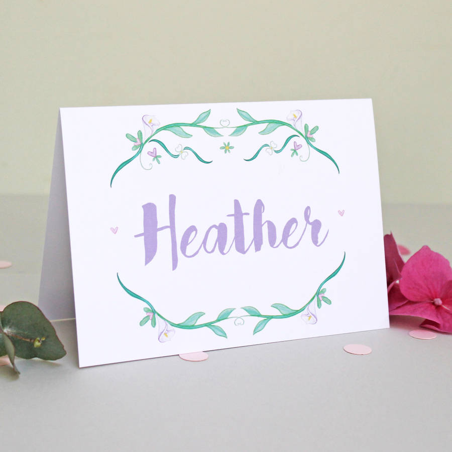 Botanical Table Name Or Number Cards By Martha Brook ...