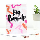'big congrats' greetings card by sadler jones | notonthehighstreet.com
