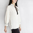 Brera Cream Blouse With Black Tassels By Lagom | notonthehighstreet.com