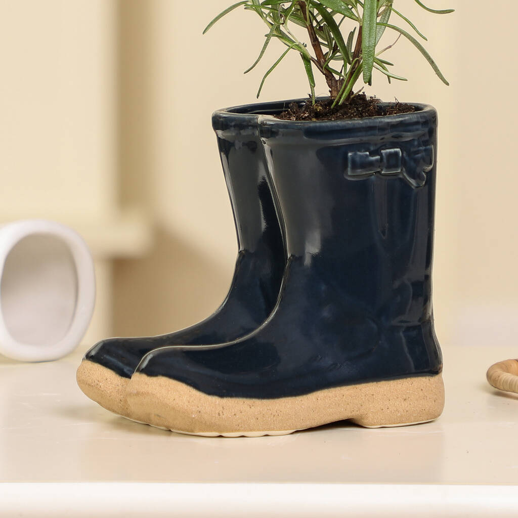 langthwaite ceramic welly boots planter collection by dibor ...