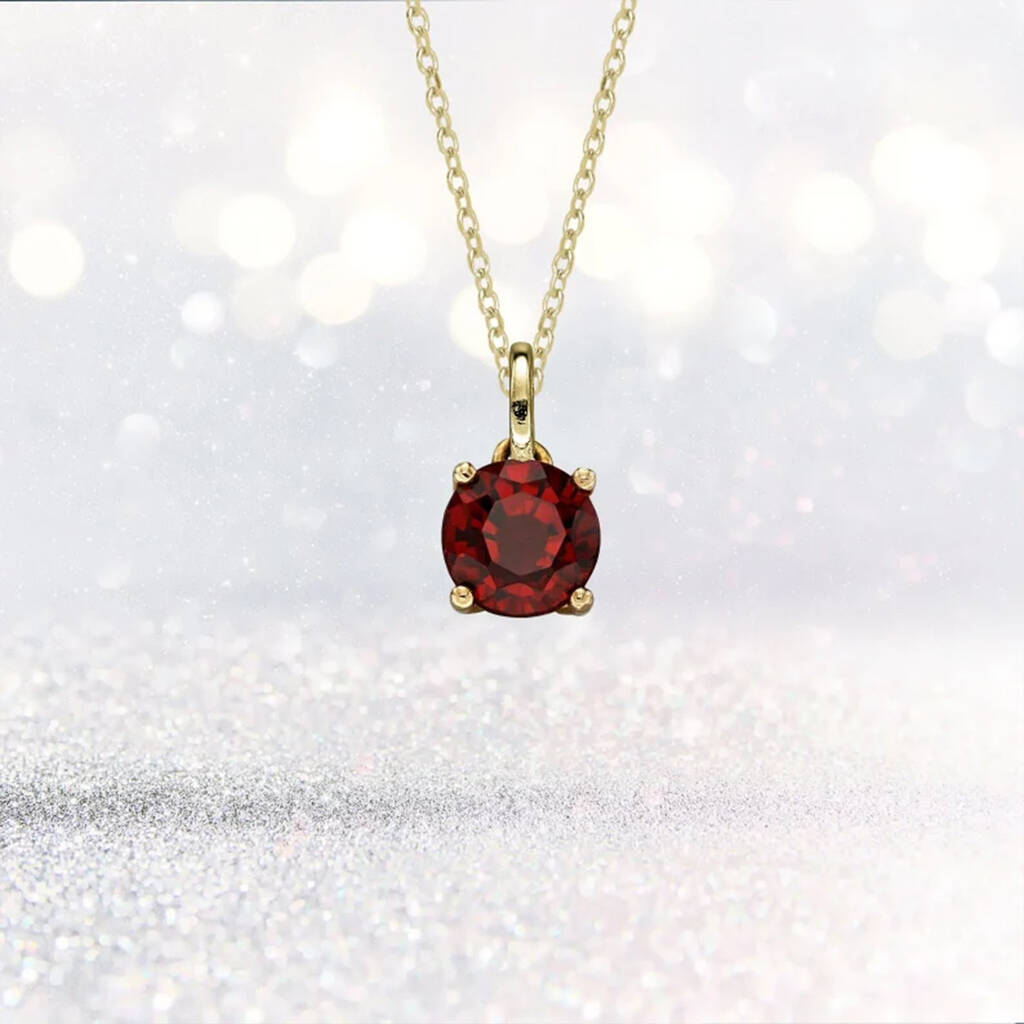 Personalised 9ct Gold January Birthstone Necklace By Songs of Ink and ...