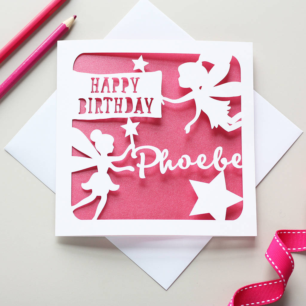 Personalised Fairies Birthday Card By Whole In The Middle