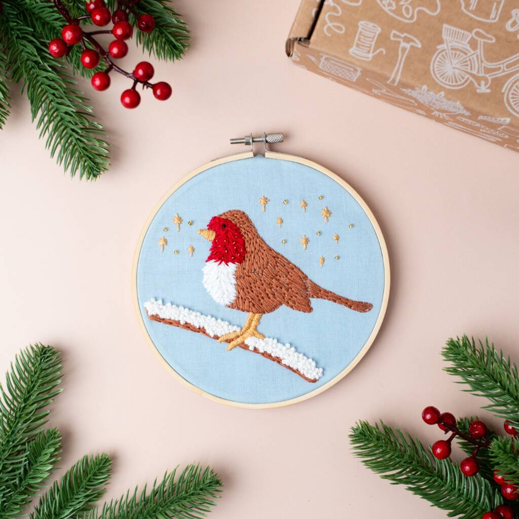 The Stitched Robin Hoop Hanger Craft Kit By Craftiosity ...