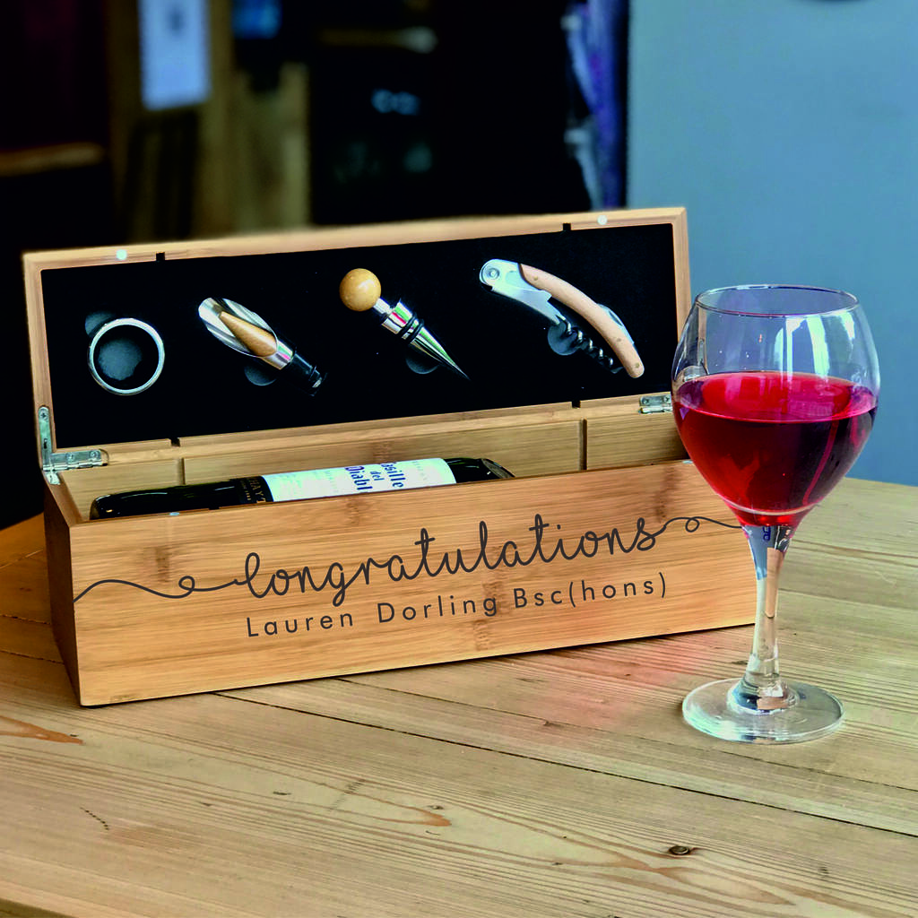 Congratulations Graduation Wine Box Set By The Alphabet Gift Shop ...