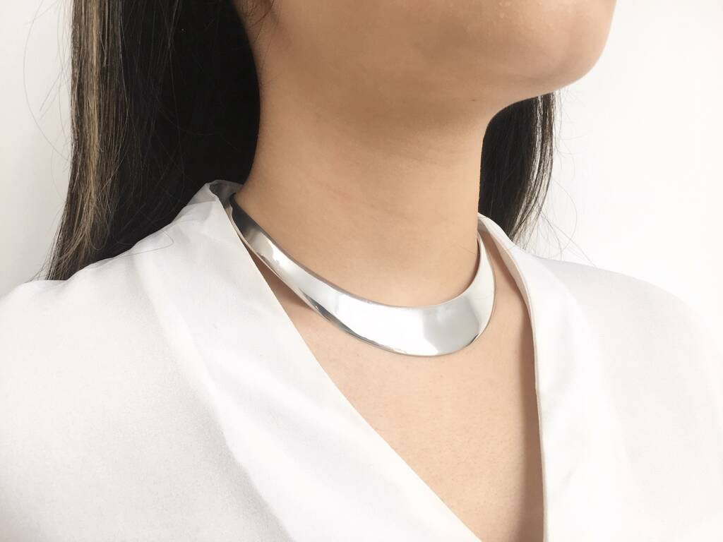 Chunky Silver Choker Necklace For Women By Mon Bijoux Jewellery ...