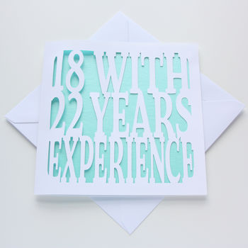 Fortieth Birthday Cut Out Card By Whole In The Middle ...