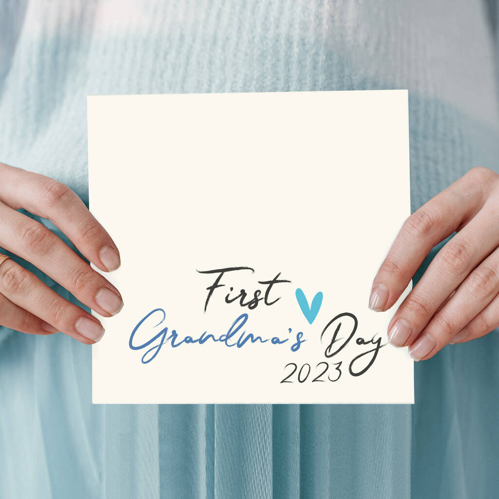 First Grandmothers Day Personalised Blue Card By Parsy Card Co ...