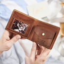 Groom Personalised Leather Wallet With Metal Photo By Vida Vida ...