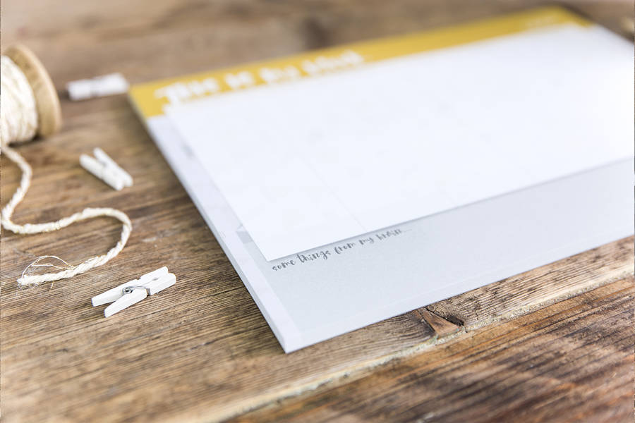 a4 weekly planner desk pad 'this is my week' by i am nat ...