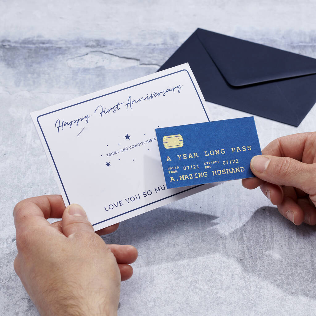 Personalised Keepsake Credit Card Anniversary Card By Posh Totty ...
