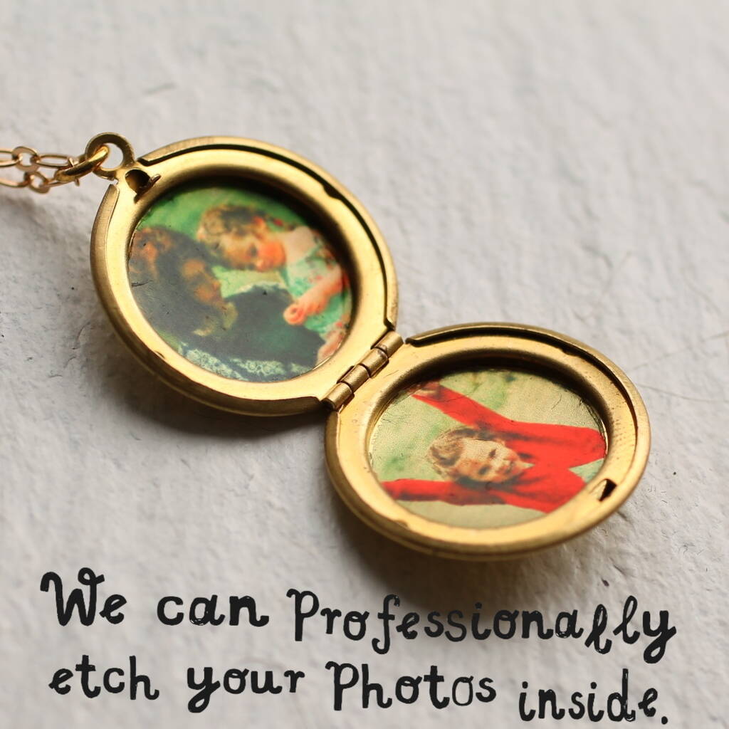 Round Personalised Locket With Photos By Silk Purse, Sow's Ear ...