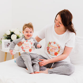 personalised mummy and me floral pyjamas by little baby boutique ...