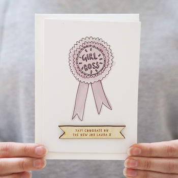 Personalised Girl Boss New Job Card By Clouds And Currents ...