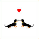 Dachshund Valentine By Poochcards Of London Pooch | notonthehighstreet.com